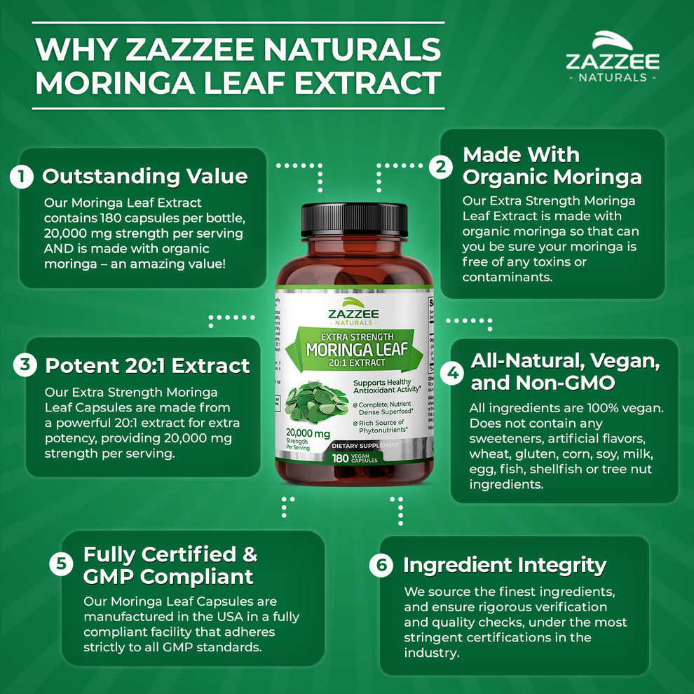 Organic Moringa Extract – Zazzee Naturals