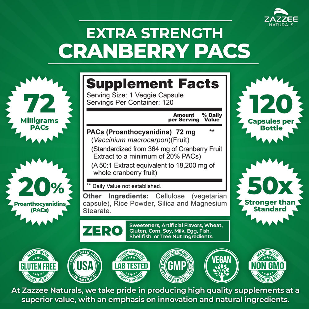 Cranberry PACs – Zazzee Naturals