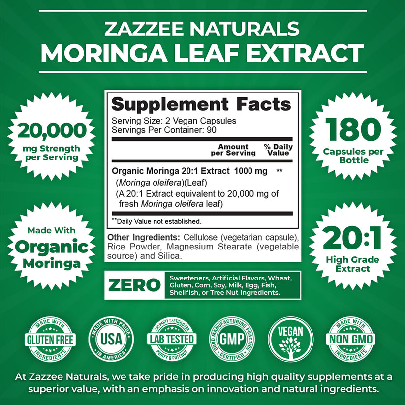 Organic Moringa Extract – Zazzee Naturals