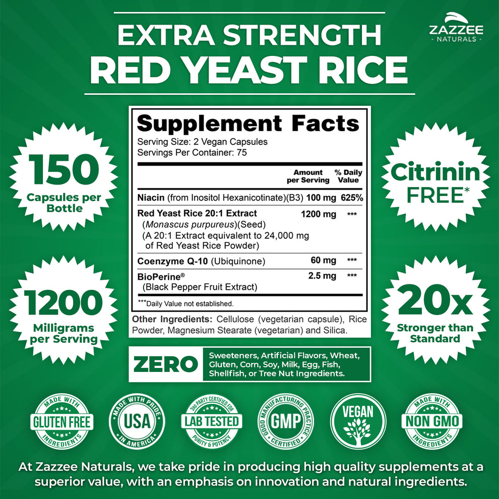 Red Yeast Rice Extract – Zazzee Naturals
