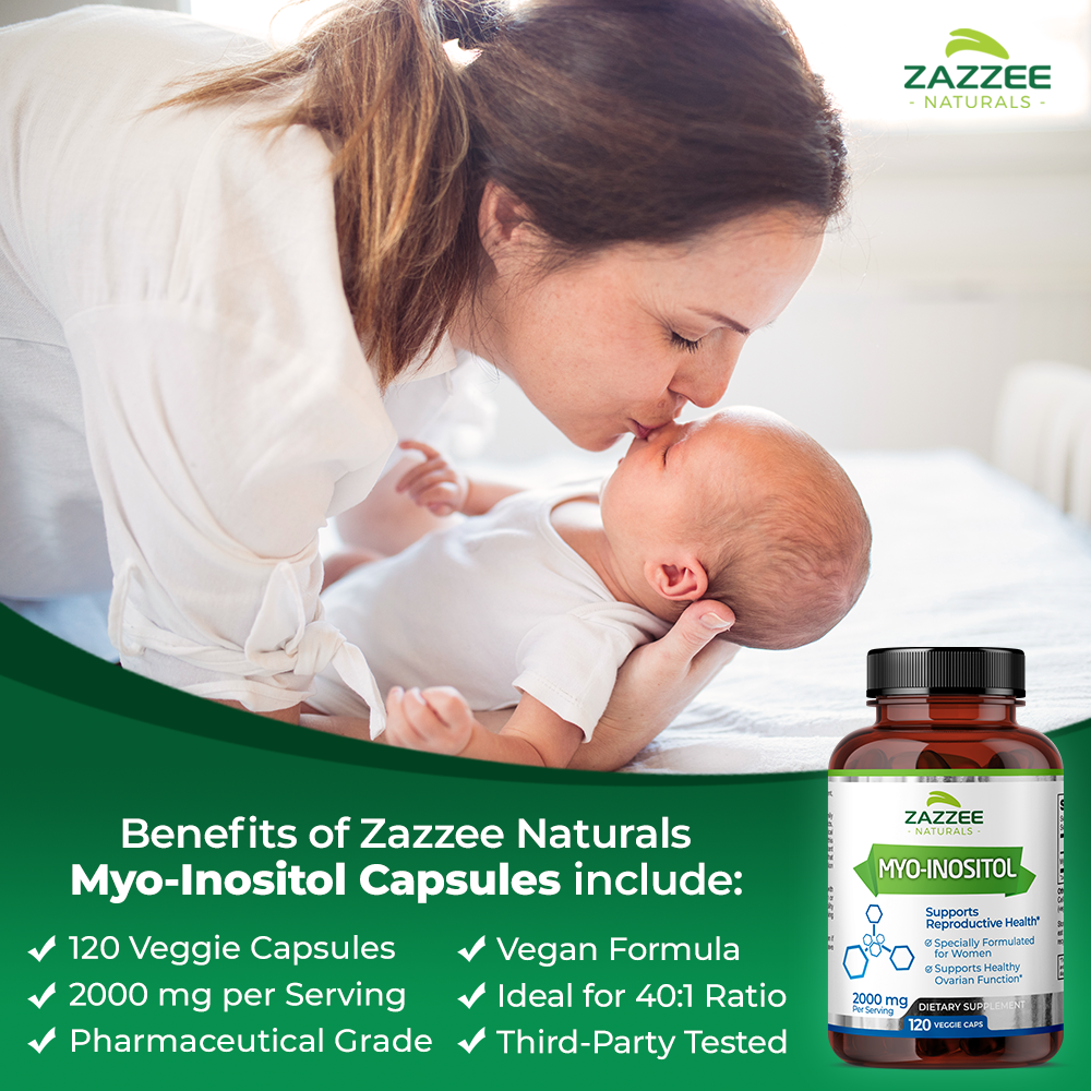 Myo-Inositol Capsules – Zazzee Naturals
